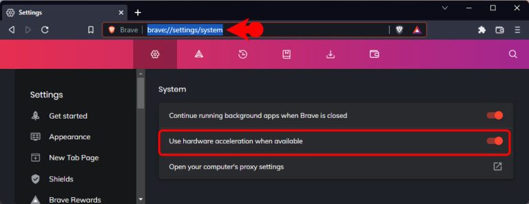 ブラウザのハードウェアアクセラレーションを有効にする方法と無効にする方法を教えてください。
